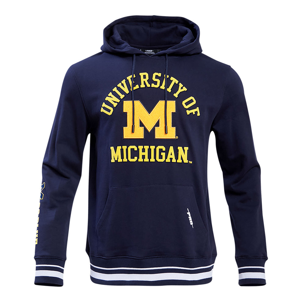 Michigan Wolverines Classic Stacked Logo Fleece Pullover Hoodie – The M ...